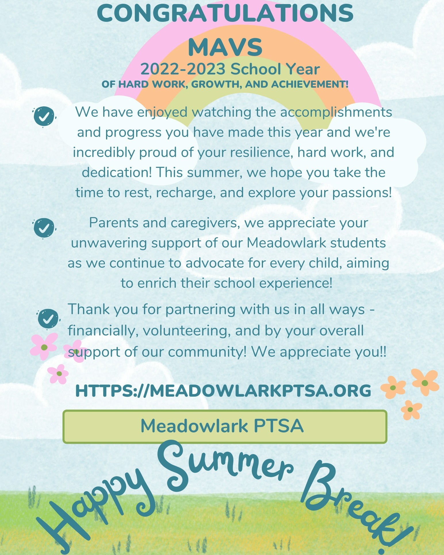 Congratulations, Mavs! You did it! – MeadowlarkPTSA