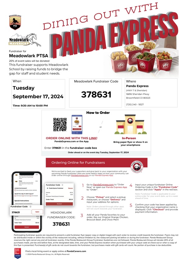 Join Us for a Delicious Meadowlark Dine Out Event at Panda Express! 🍜🐼 ...
